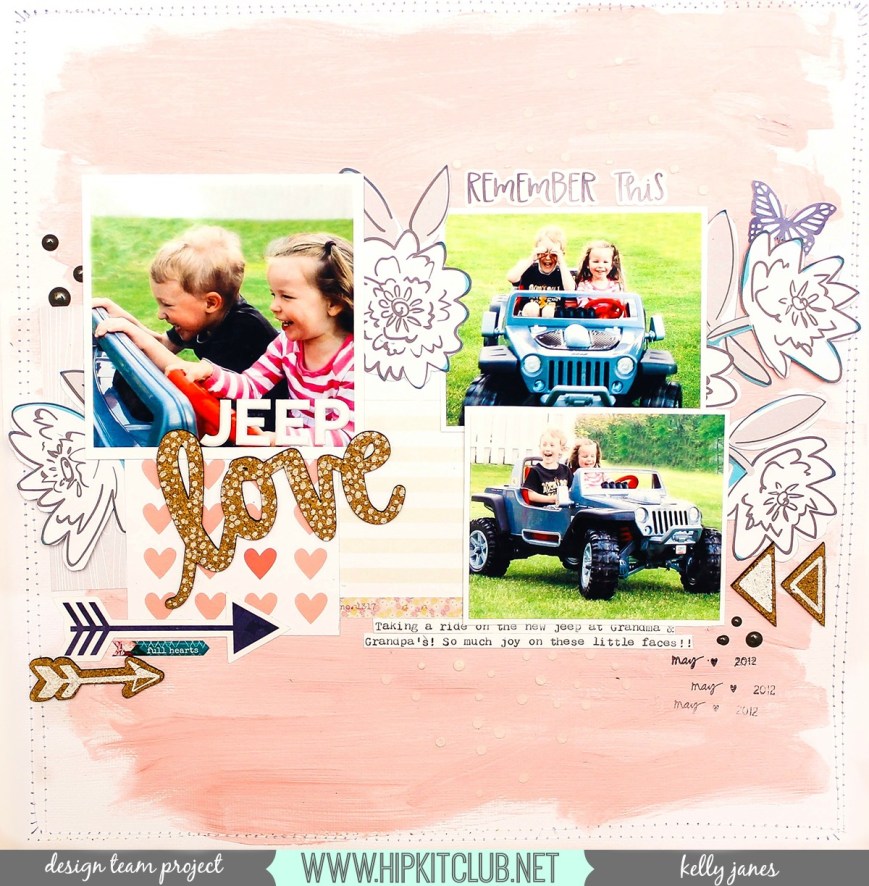Jeep Love | Hip Kit Club | Papercrafting with Kelly Janes